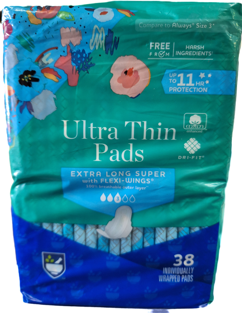 ULTRA THIN PADS XTRA LONG 38/6 | PJ DISTRIBUTORS